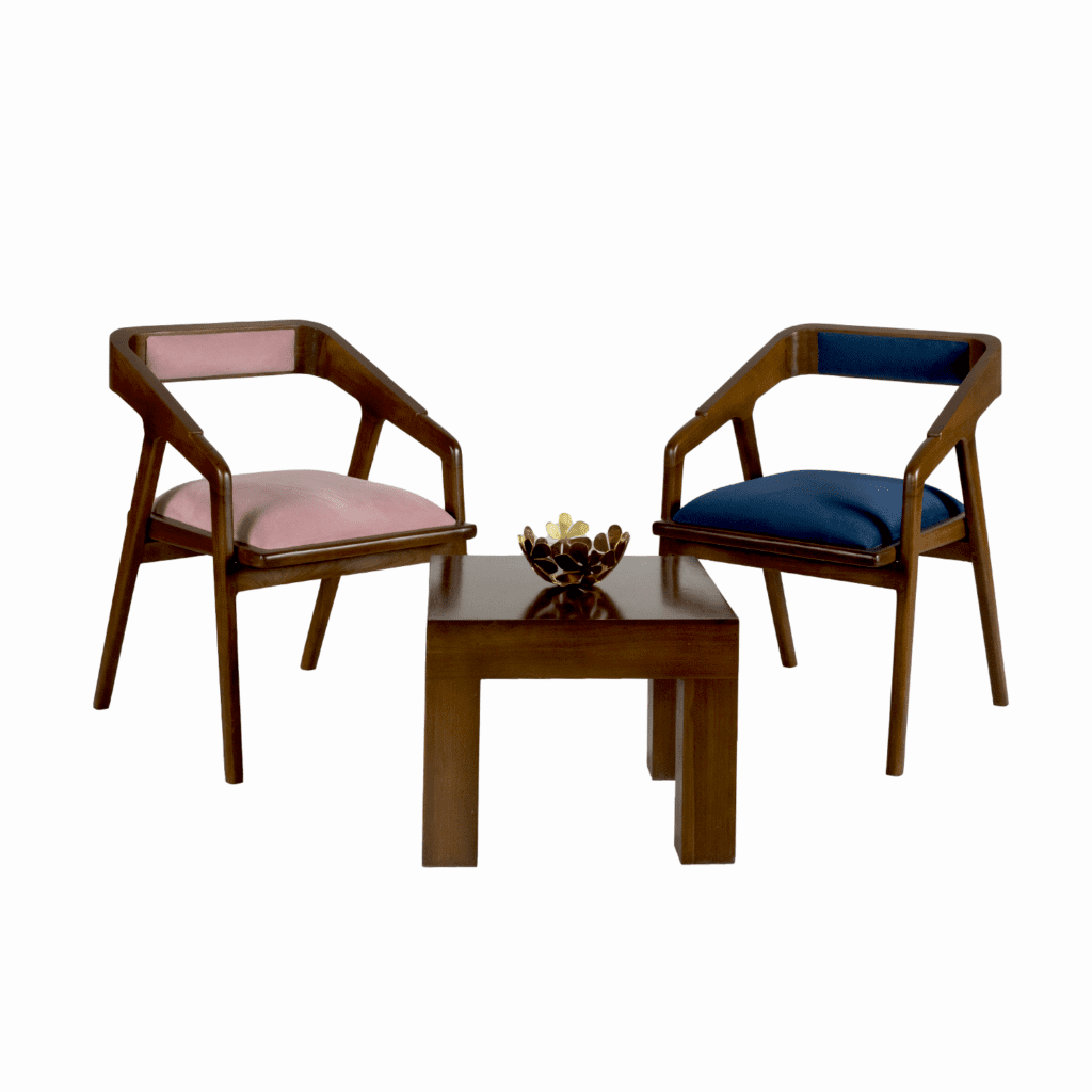 ALTAIR CHAIRS WITH PLAIN WOODEN TOP SIDE STOOL – Singhe Furniture