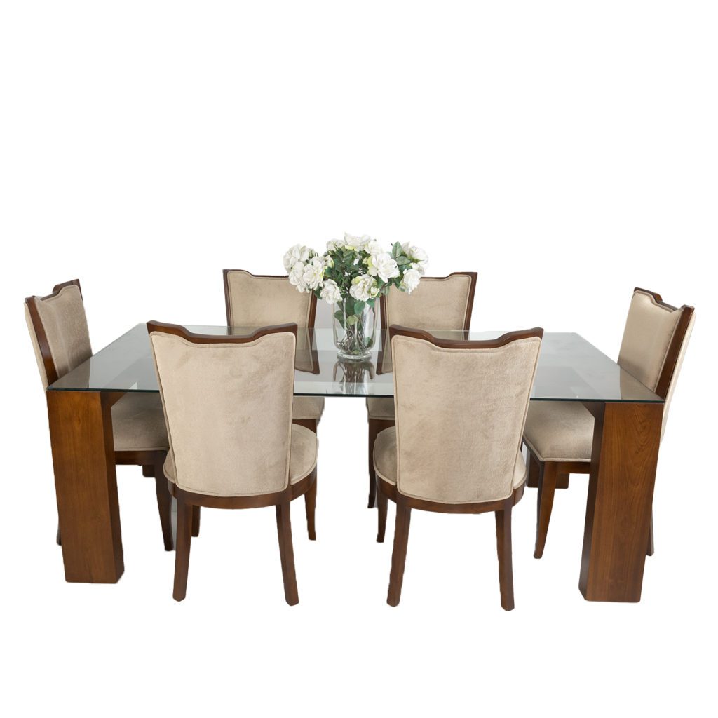 H DESIGN GLASS TOP TABLE WITH DHL CHAIRS – Singhe Furniture